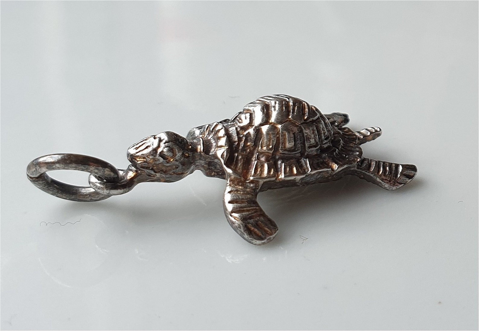 DETAILED Vintage Silver Tortoise Charm ,sterling Silver Tortoise Charms ...