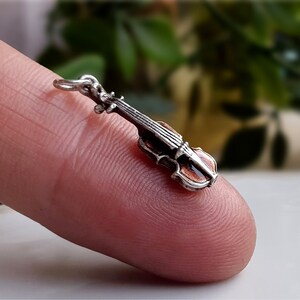 RARE USA Vintage Silver Violin Charm, AMAZING Realism, Sterling Silver ...