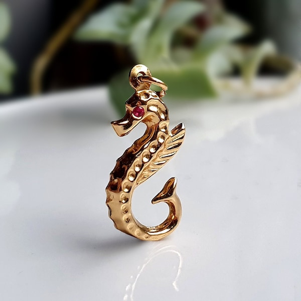 Seahorse Charm - Etsy UK