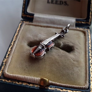 RARE USA Vintage Silver Violin Charm, AMAZING Realism, Sterling Silver ...