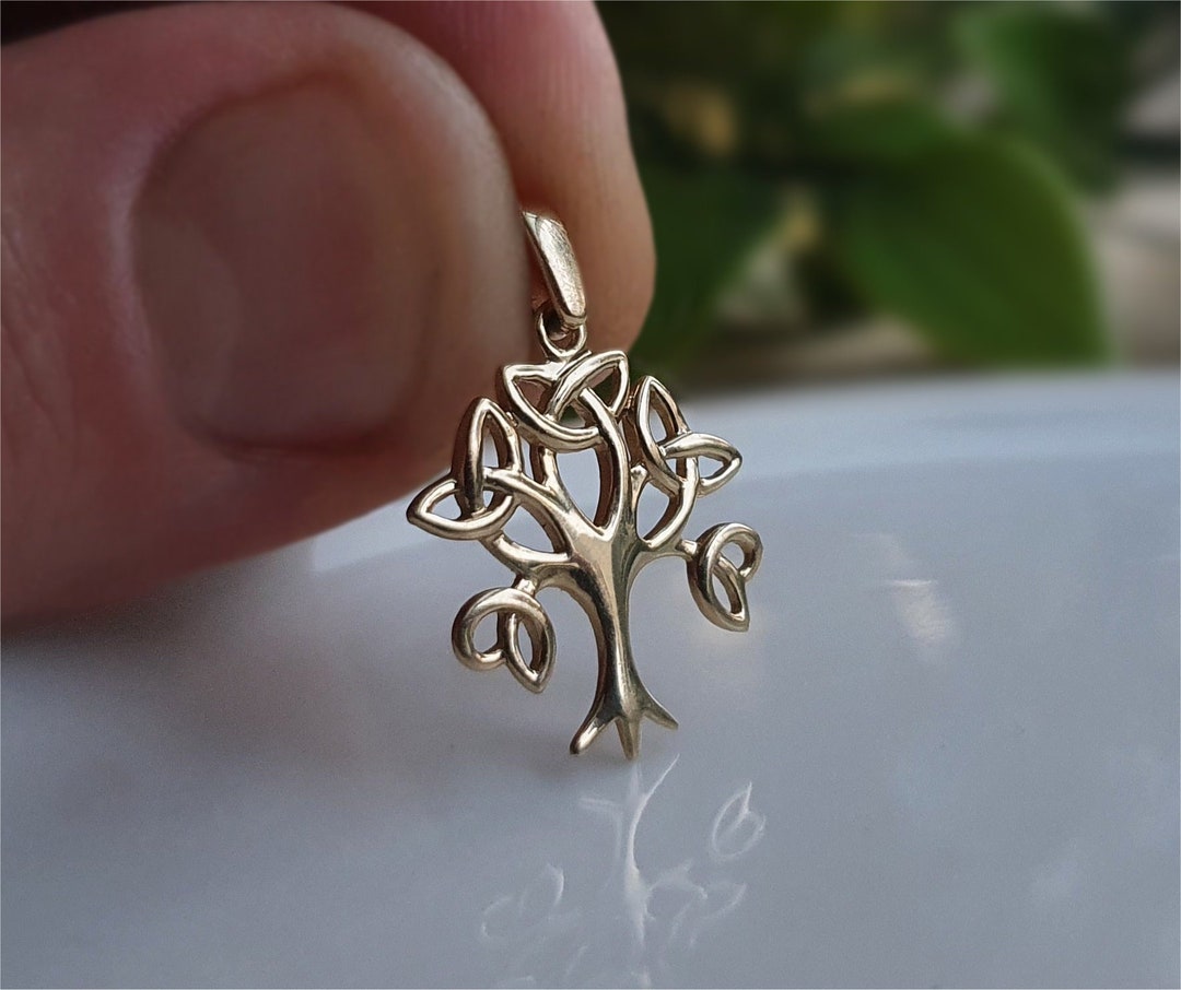 QUALITY Vintage 9ct Gold Family Tree Charm / Pendant , 9ct Gold Tree ...