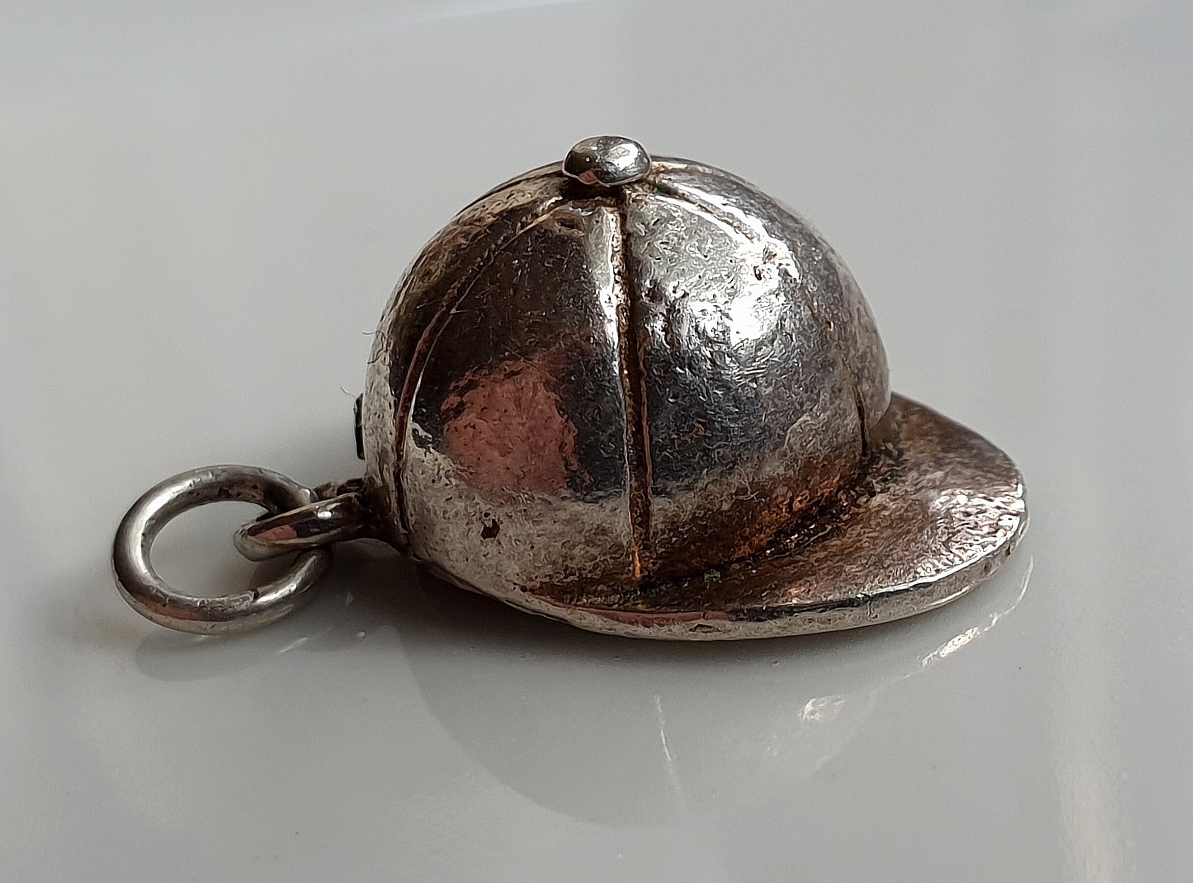 Vintage sterling silver baseball cap charm american base ball | Etsy