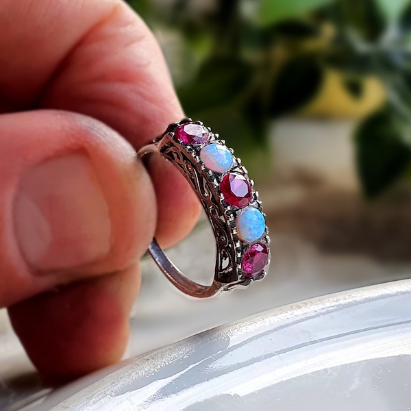 Ruby Ring Vintage - Etsy