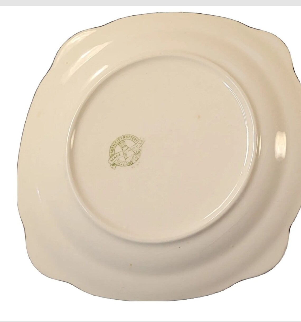 Vintage 8 Paden City Pottery Square Salad Plate Marlene Lace Pattern - Etsy