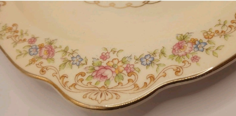 Vintage 8 Paden City Pottery Square Salad Plate Marlene Lace Pattern - Etsy