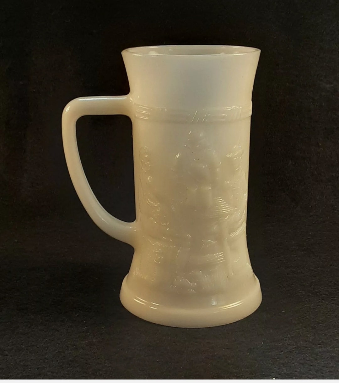 White Milk Glass Beer Stein In The Tavern Scene By Federal Glass
