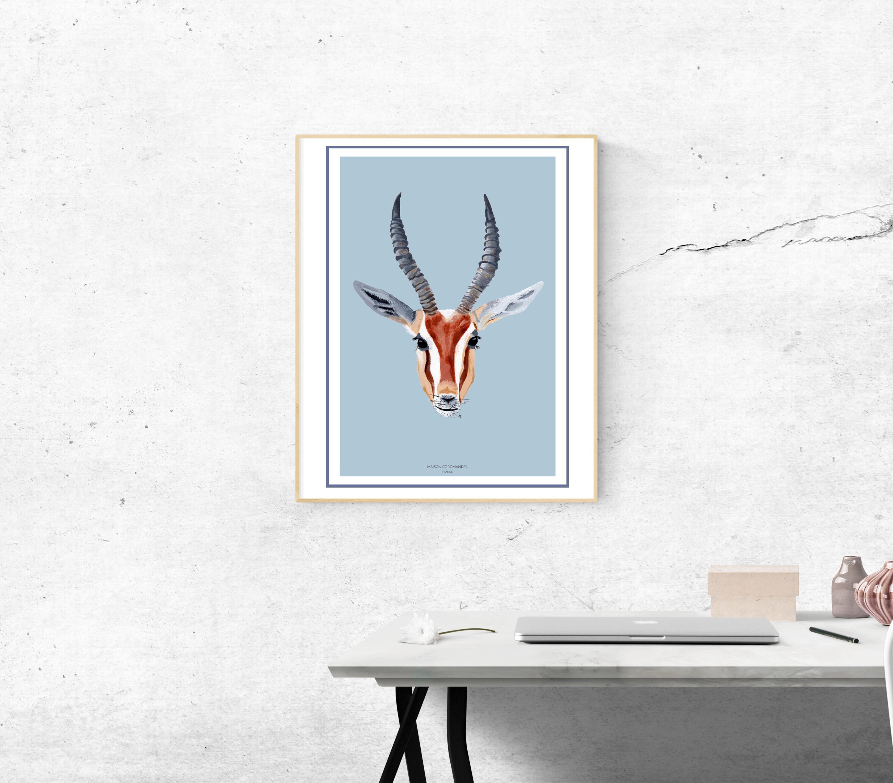 Poster mural affiche gazelle animal art afrique print durable - Etsy Canada