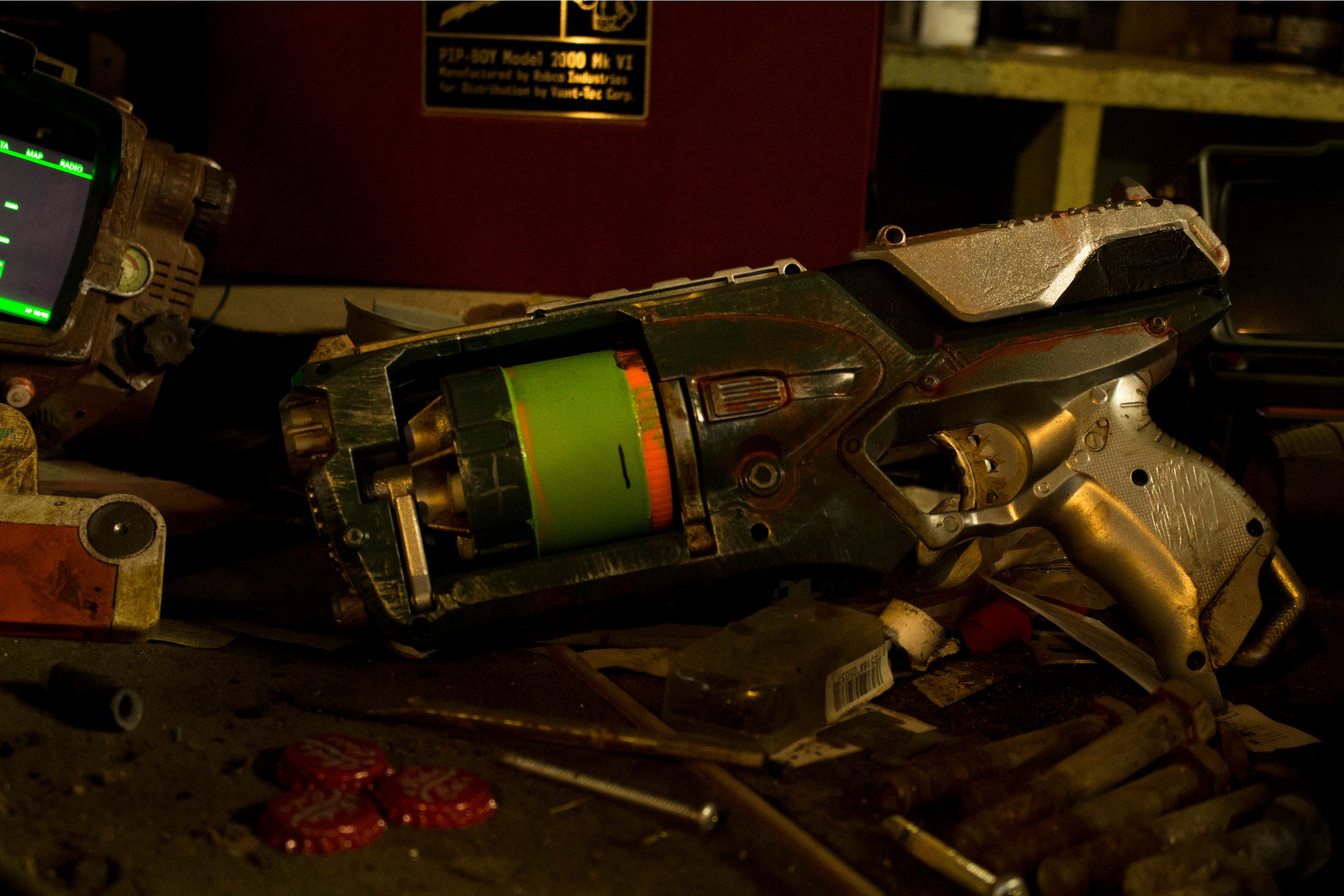 Fallout Nerf Strongarm Laser Pistol | Glow-in-the-dark Gamma Variant ...