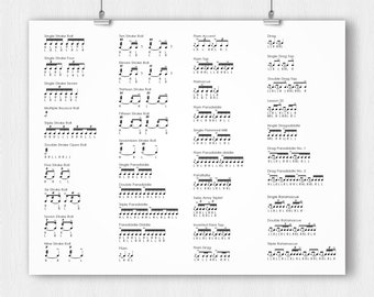 40 Drum Rudiments Poster | Etsy
