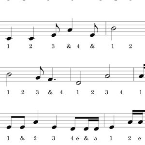 Timing Music Reference - Poster - Etsy