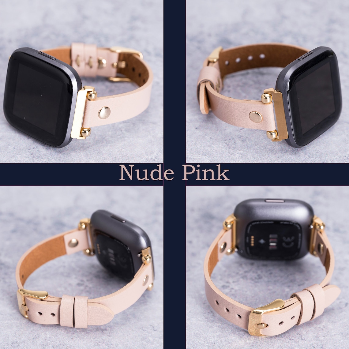 Fitbit Versa 4 3 2 1 Bands Women Leather Fitbit Sense Strap - Etsy