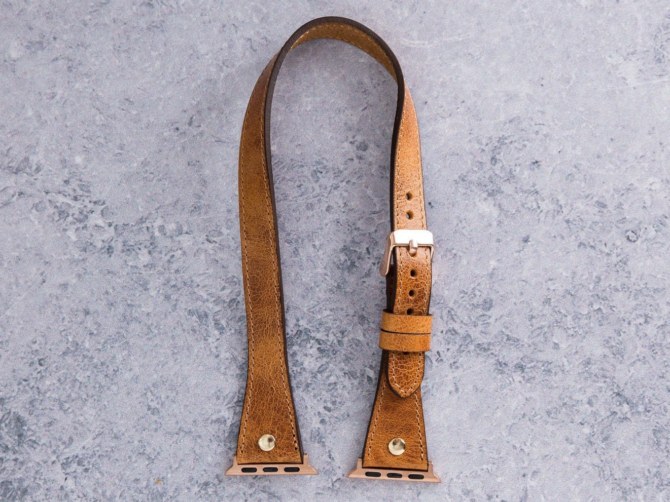 Milky Coffee Brown Double Wrap Leather Apple Watch Band 38mm | Etsy