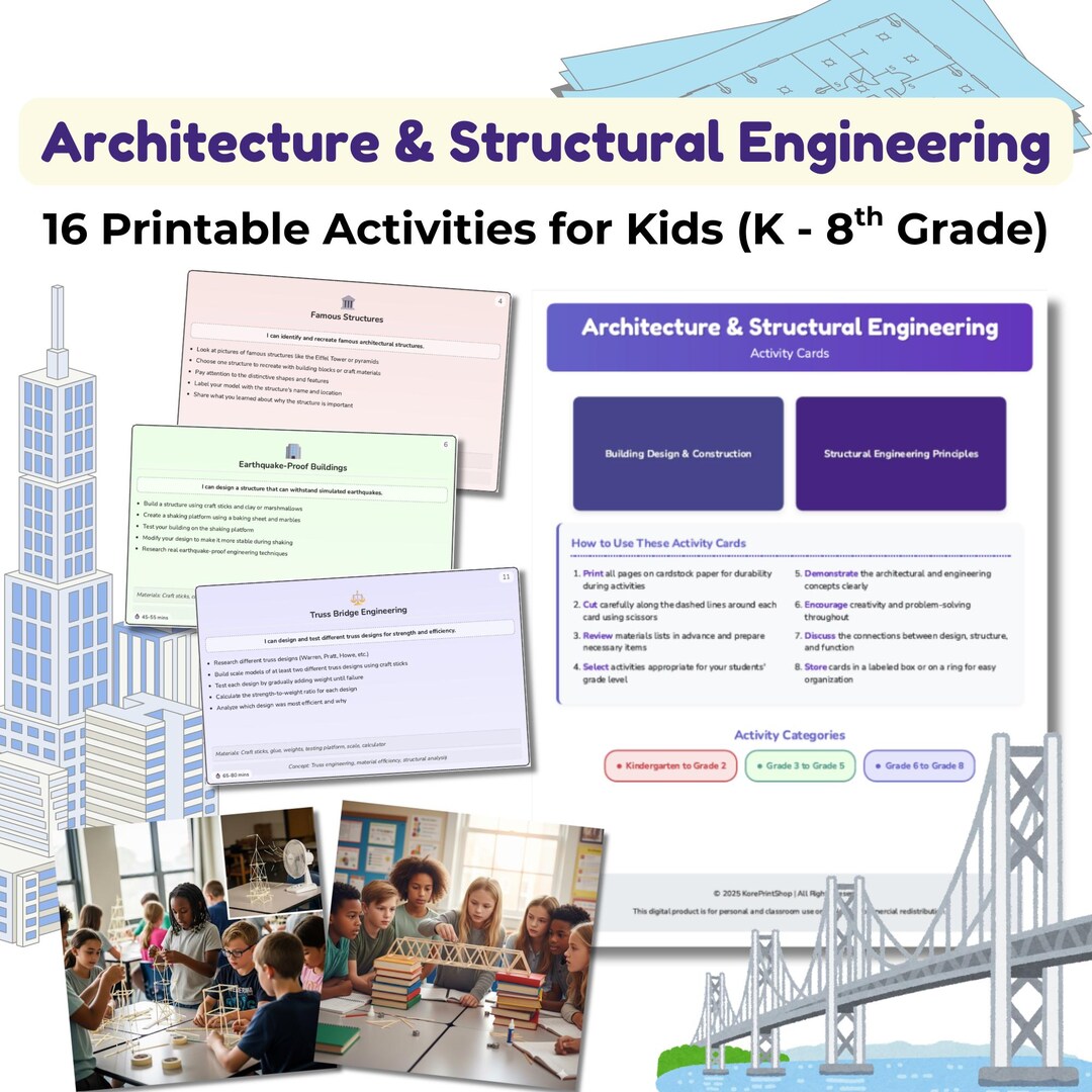 Architecture and STEM Building Challenge Cards – Architecture ...