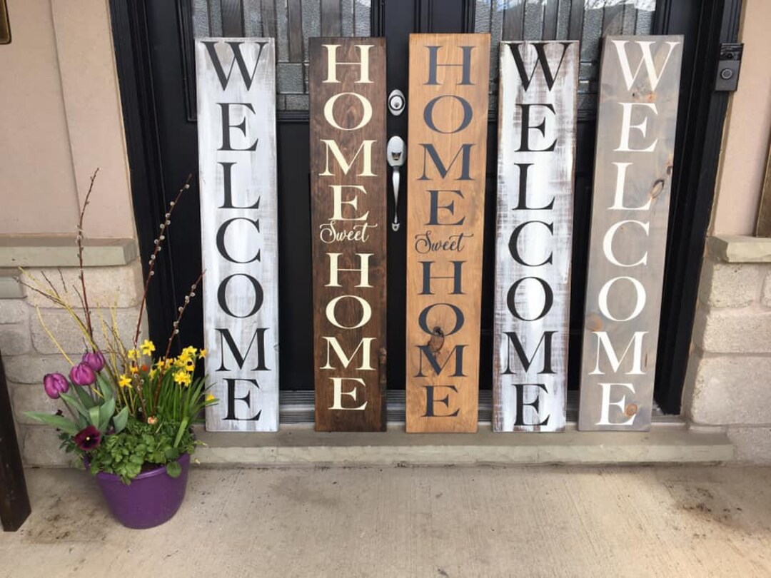 Rustic Welcome Porch Signs - Etsy