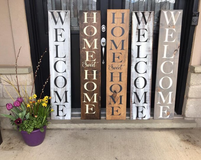 Rustic Welcome Porch Signs - Etsy
