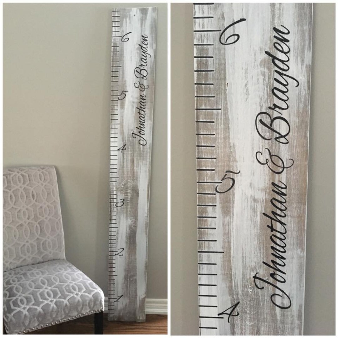 Personalized Wood Growth Chart, Wood Ruler, Personalized Gift, Baby ...