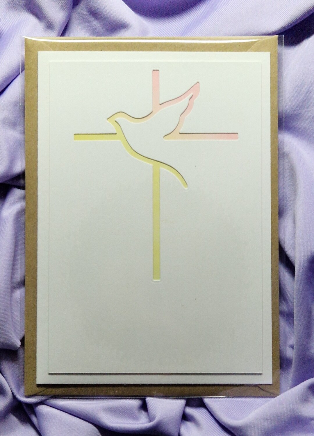 Beautiful White Cross and Pastel Background Greetings Card, Easter ...