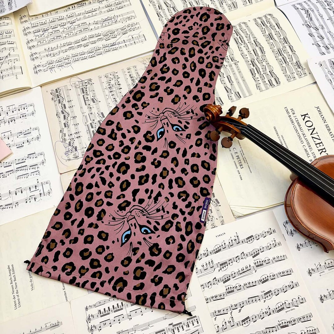 Leopard Silk Touch Viola Violin Bag Cover for Protection Luxury Violin ...