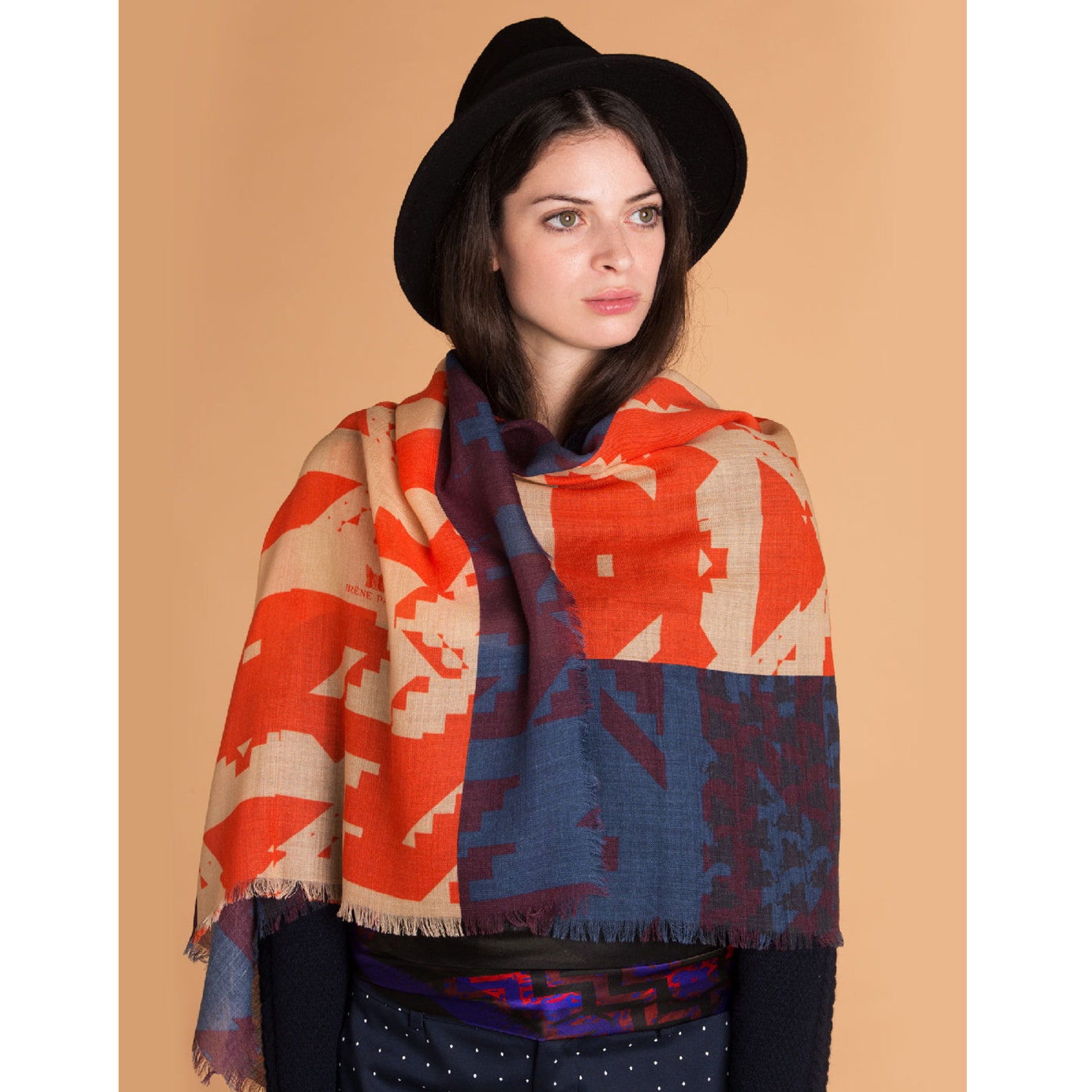 Women's Wool Scarf, Shawl, écharpe, Chale En Laine Pour Femme L'oranger ...