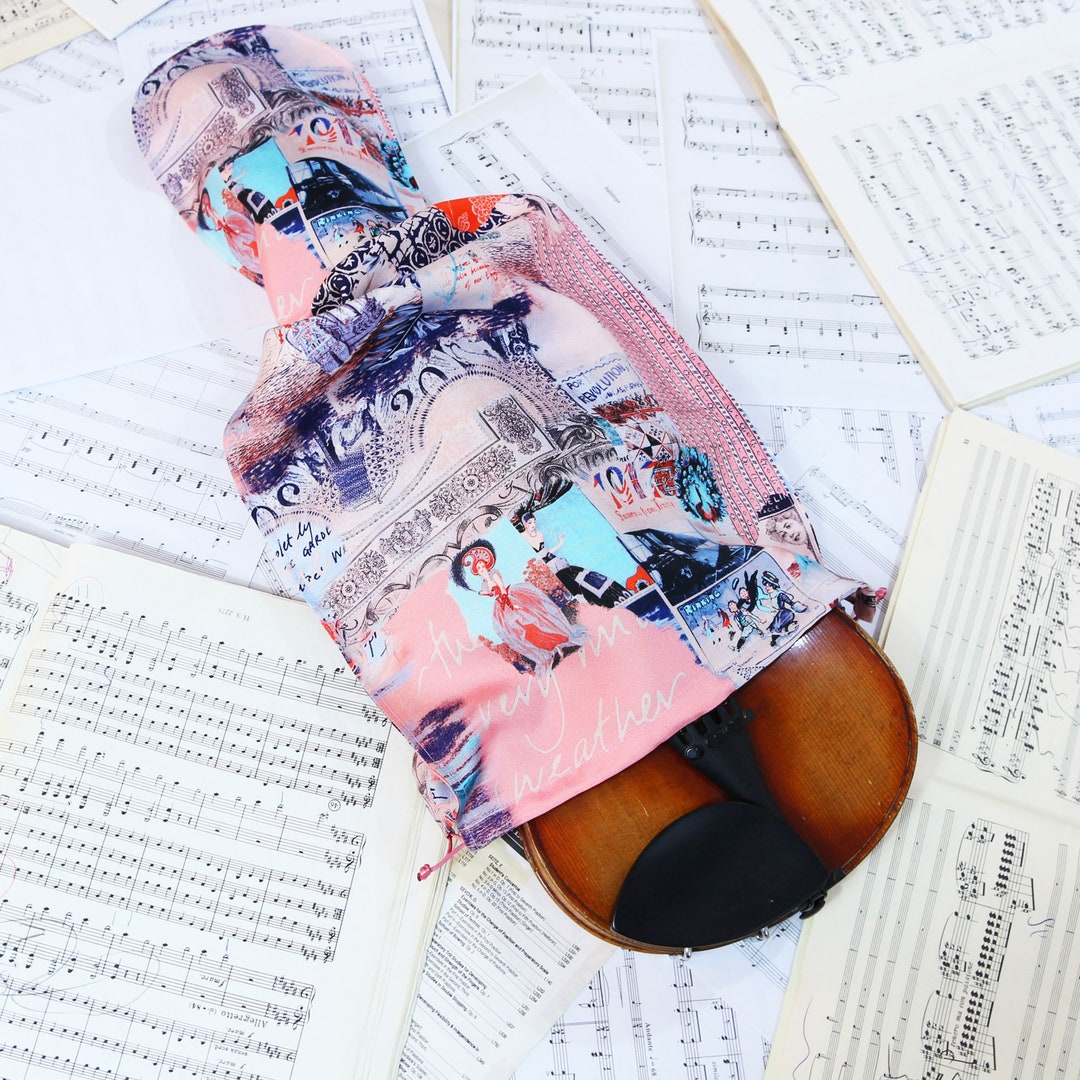 Violin Viola Bag, Premium Italien Silk Bag, Pink Violin Bag, Silk ...
