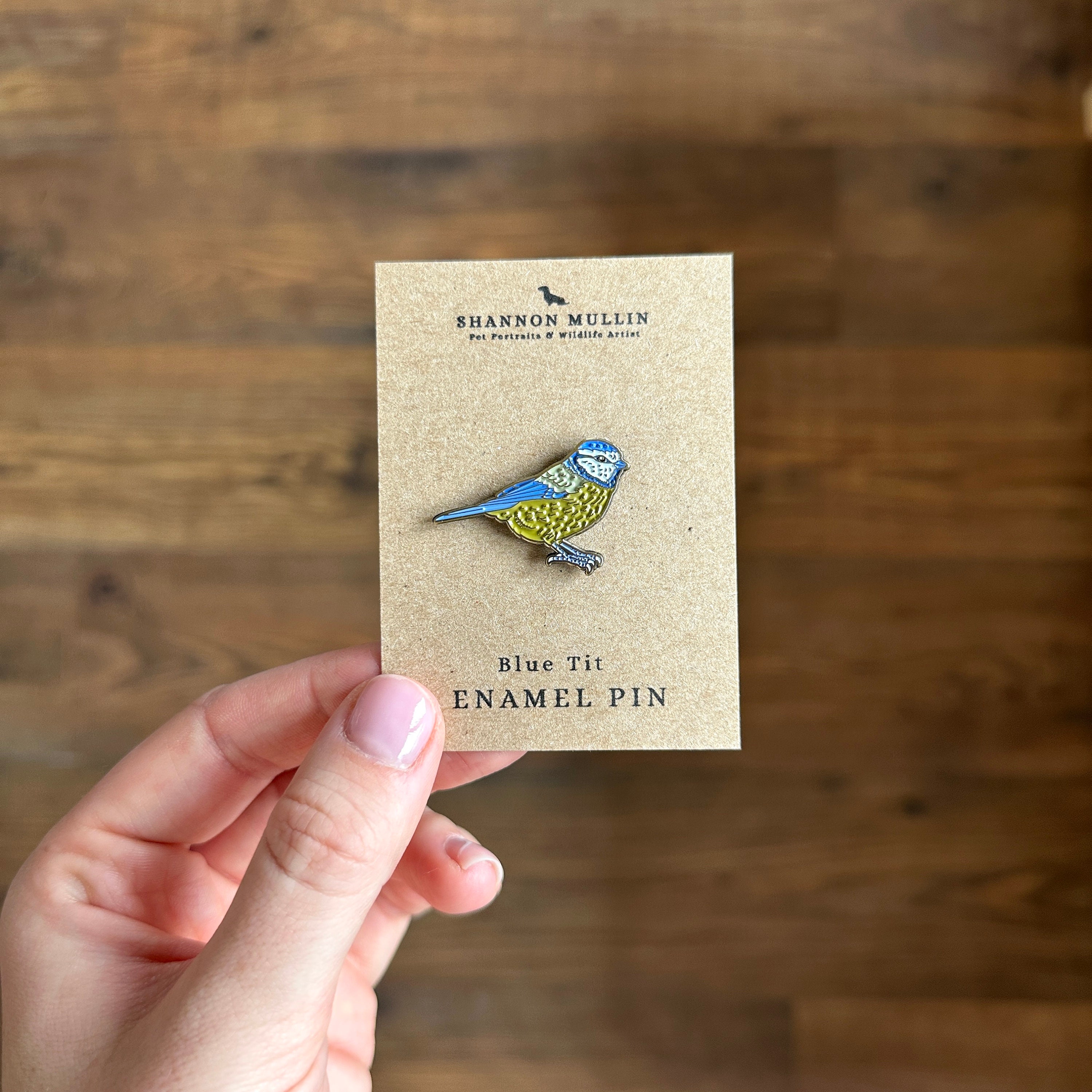 Blue Tit Enamel Pin Blue Tit Pin Bird Enamel Pin Soft Enamel Pin