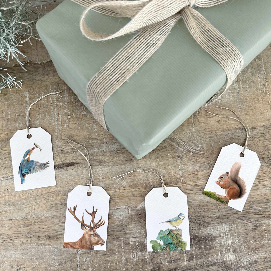 Wildlife Gift Tags Set of 4 | Set of 4 Gift Tags | Animal Gift Tags - Etsy