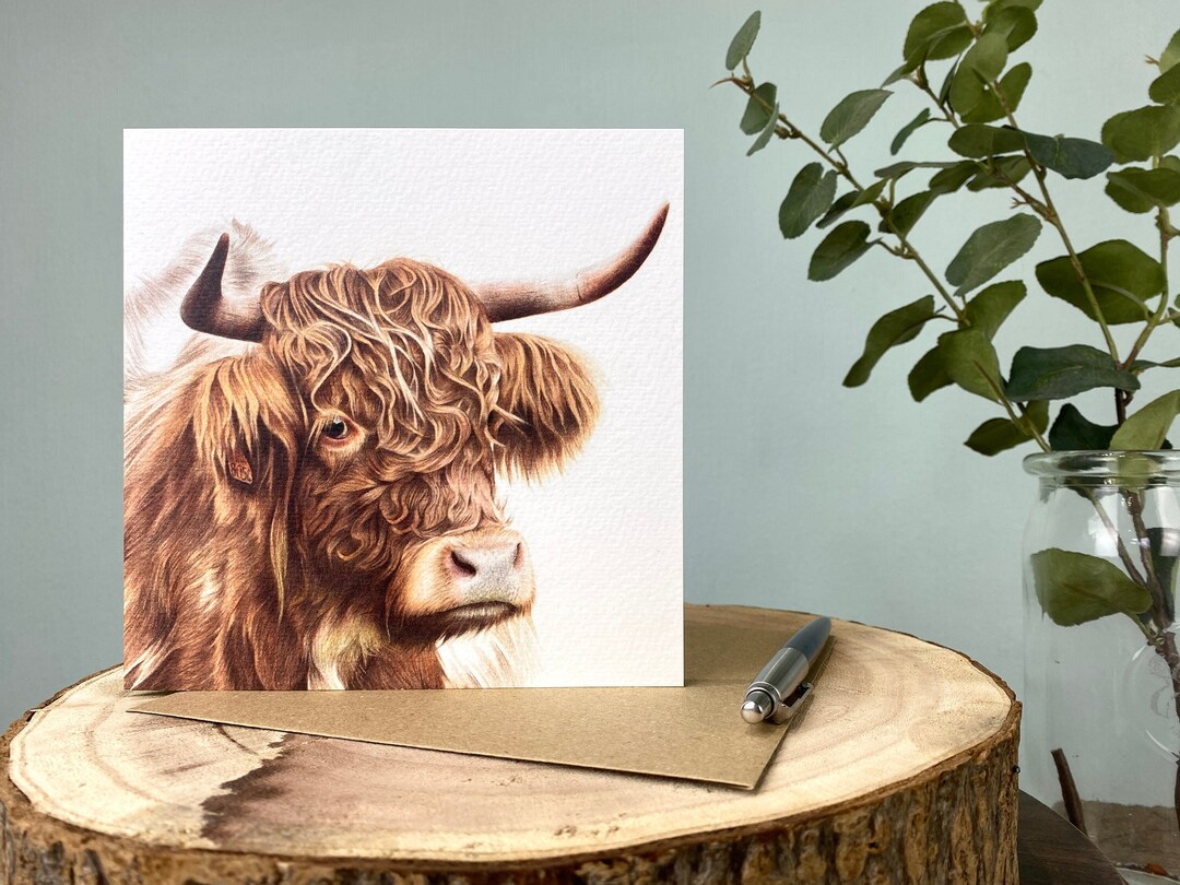 Cow Card Cow Birthday Card Cow Greetings Card Cow Card - Etsy