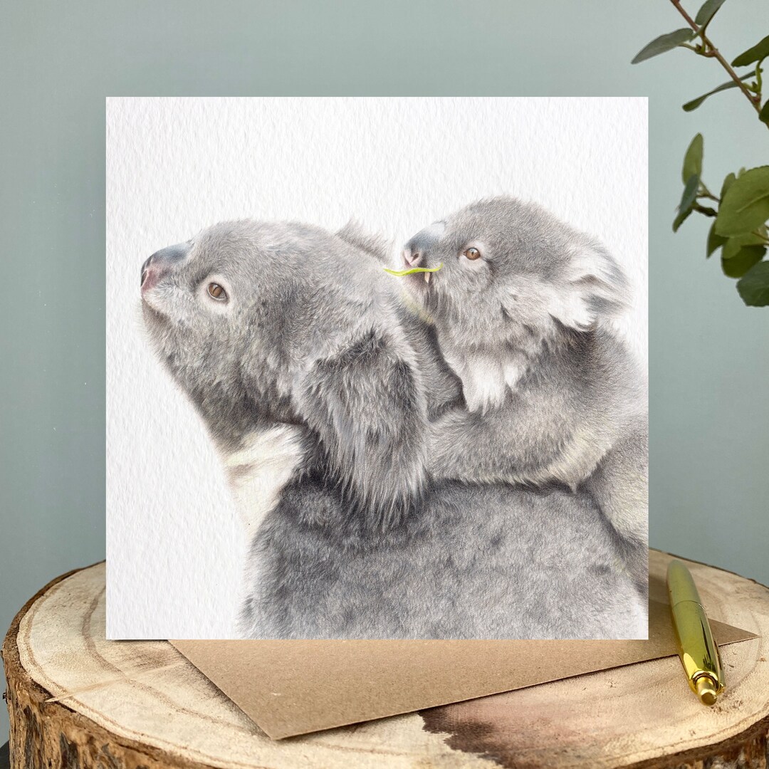 Koala Card Baby Koala Card Koala Greetings Card Koala Mother's Day Card ...