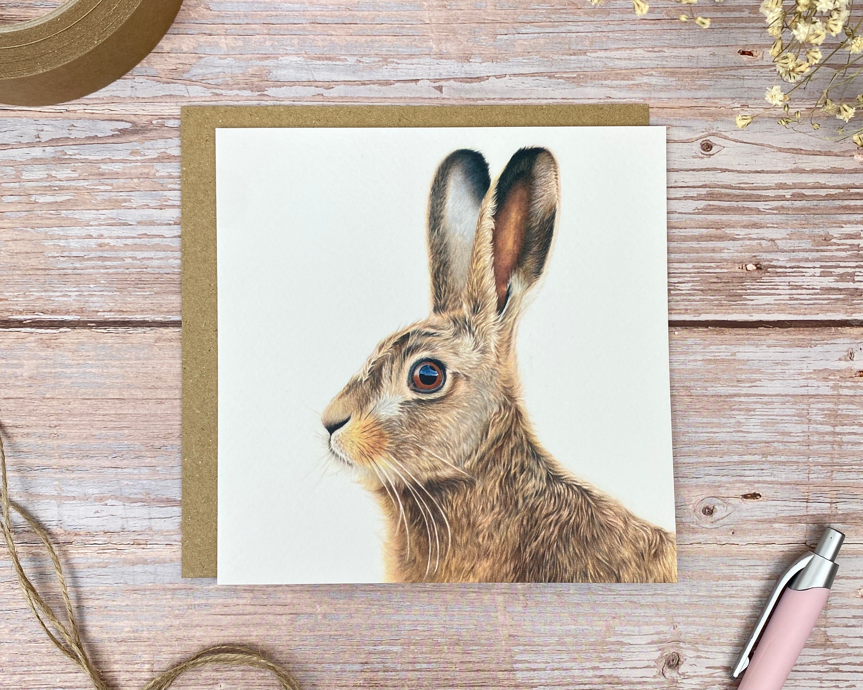 Paper Blank Cards Hare Greetings Card Blank Inside Leap of Faith Hare ...