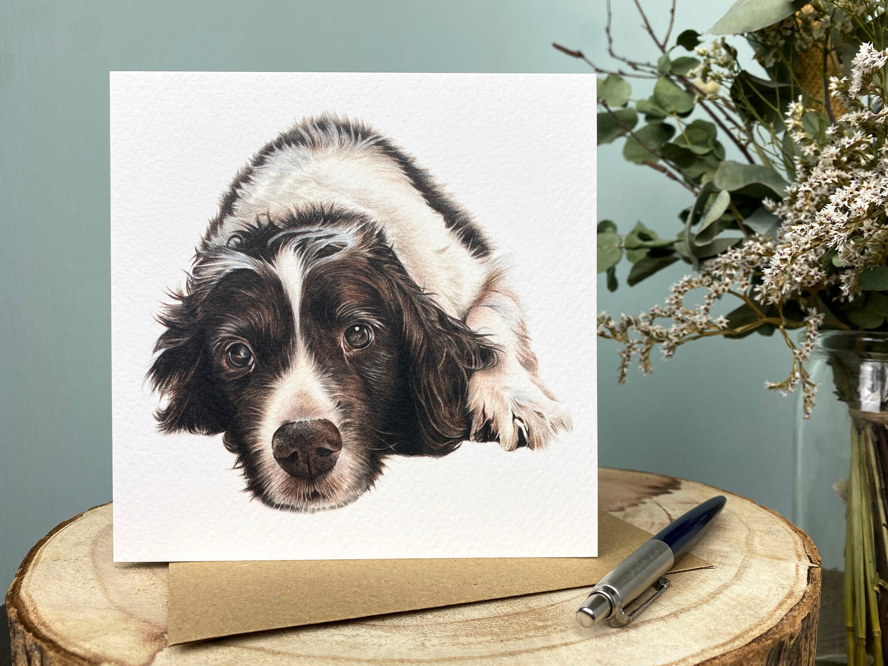 Springer Spaniel Card Springer Spaniel Greetings Card Dog - Etsy Australia