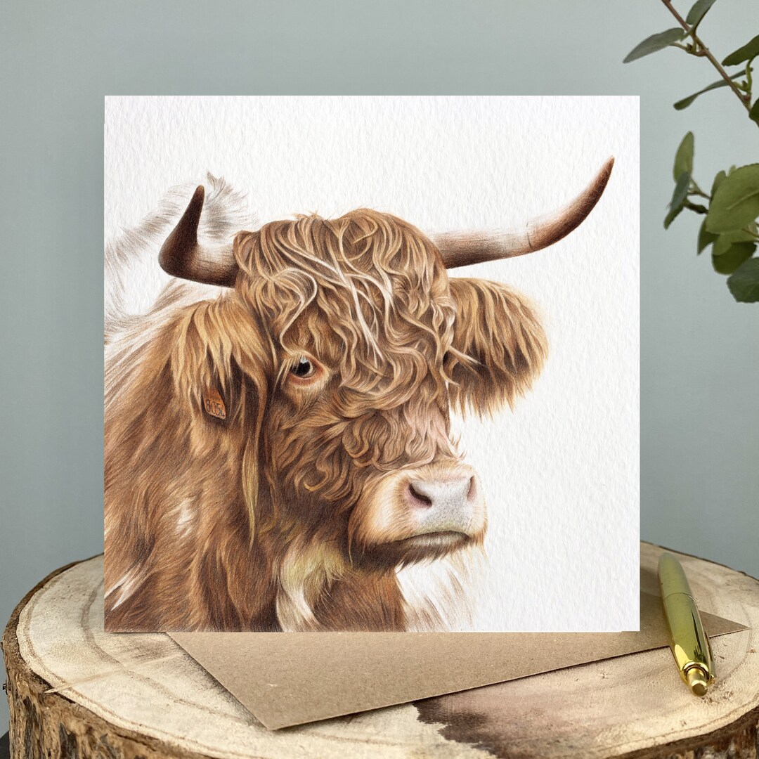 Cow Card Cow Birthday Card Cow Greetings Card Cow Card - Etsy