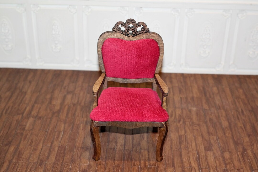 1:6 Scale Miniature Chair LUIS for Dollhouse / Miniature Furniture / 12 ...