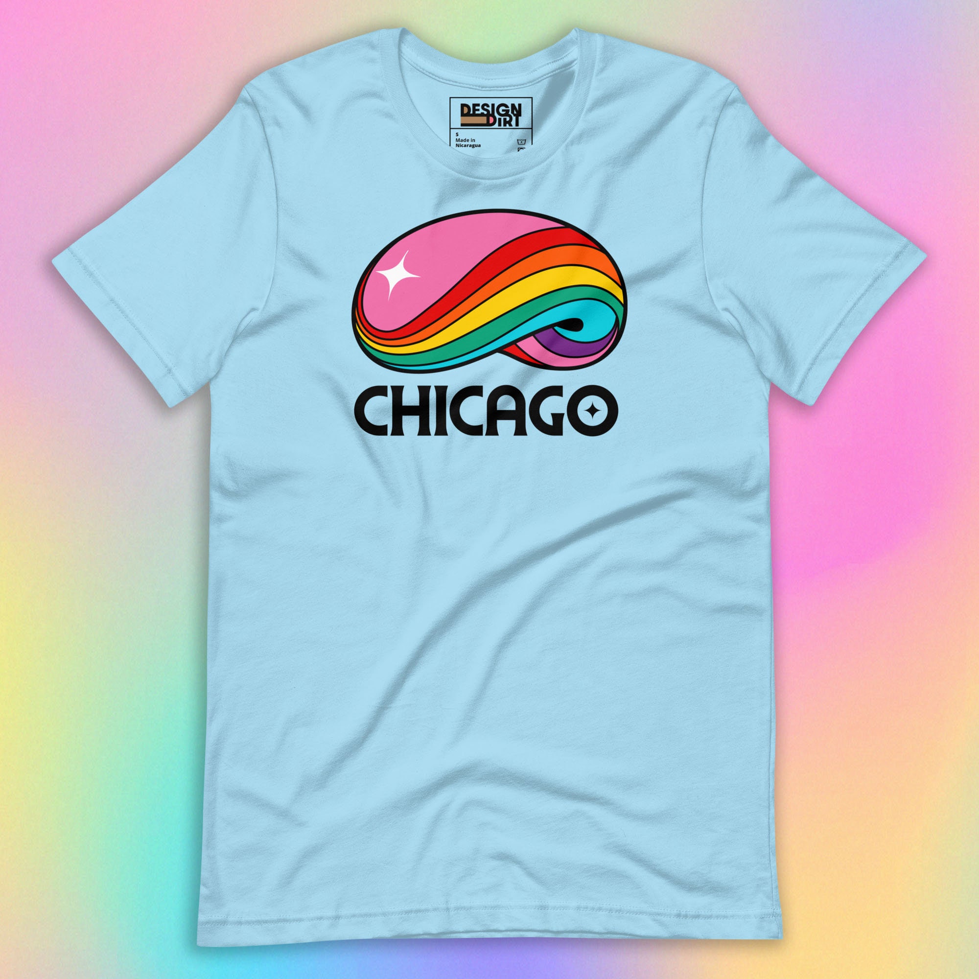 Rainbow Chicago Bean Tee Chicago City Shirt Windy City Pride Unisex Tee ...