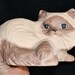 Vintage Ceramic / Plaster of Paris Hobbyist Piece (?) Cat / Kitten ...