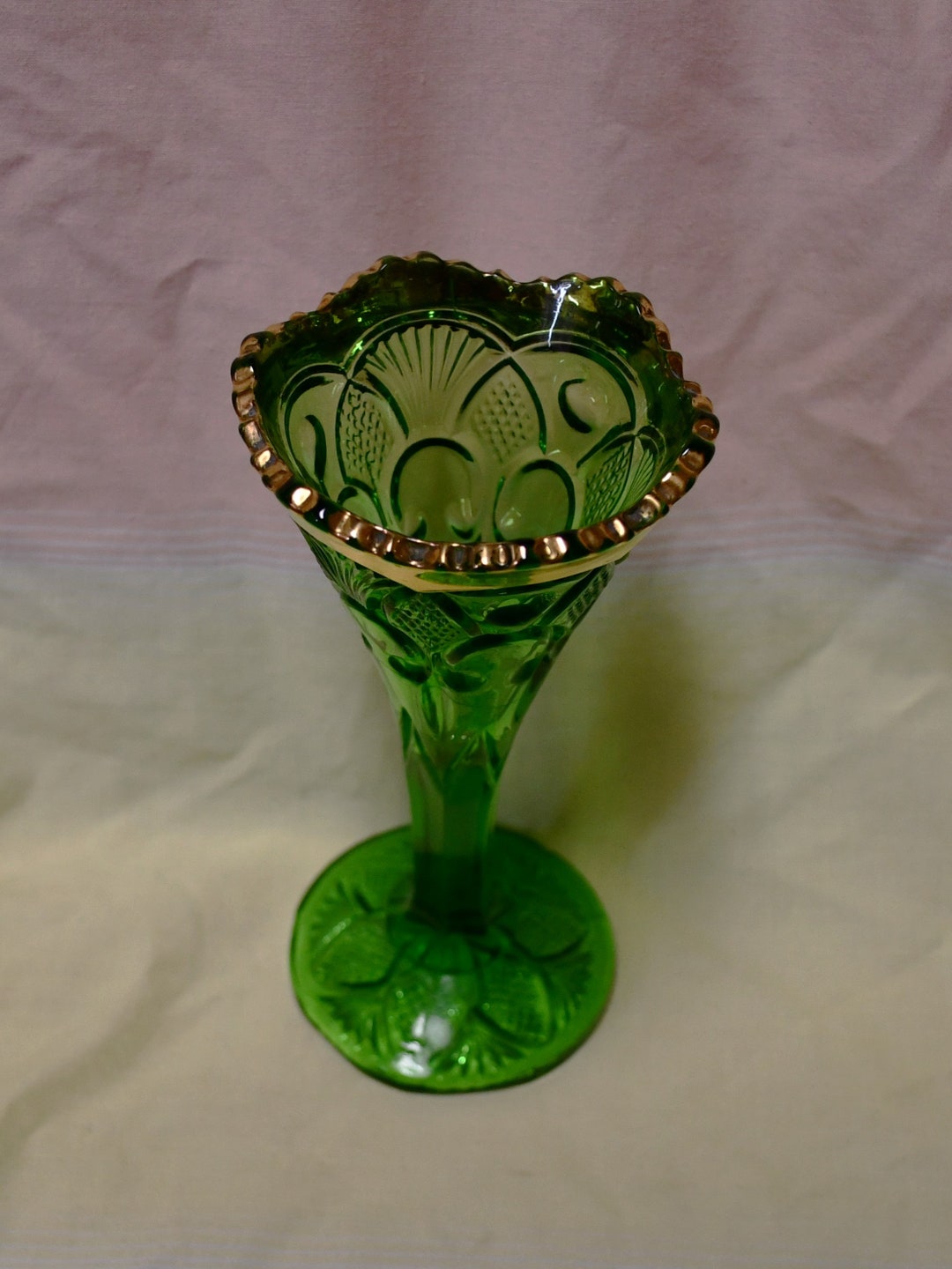 Antique RARE Pair of Six Inch Bud Vases Riverside Glass Beautiful ...