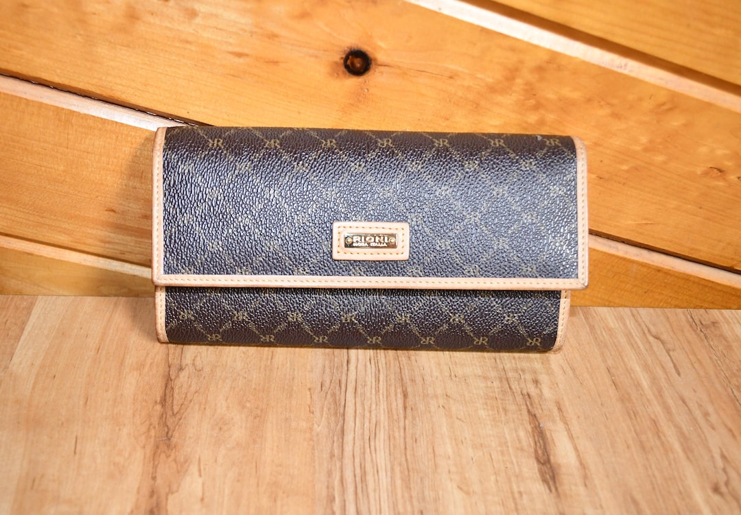 Vintage Rioni Signature Women's Tri-fold Checkbook / Wallet - Made in ...