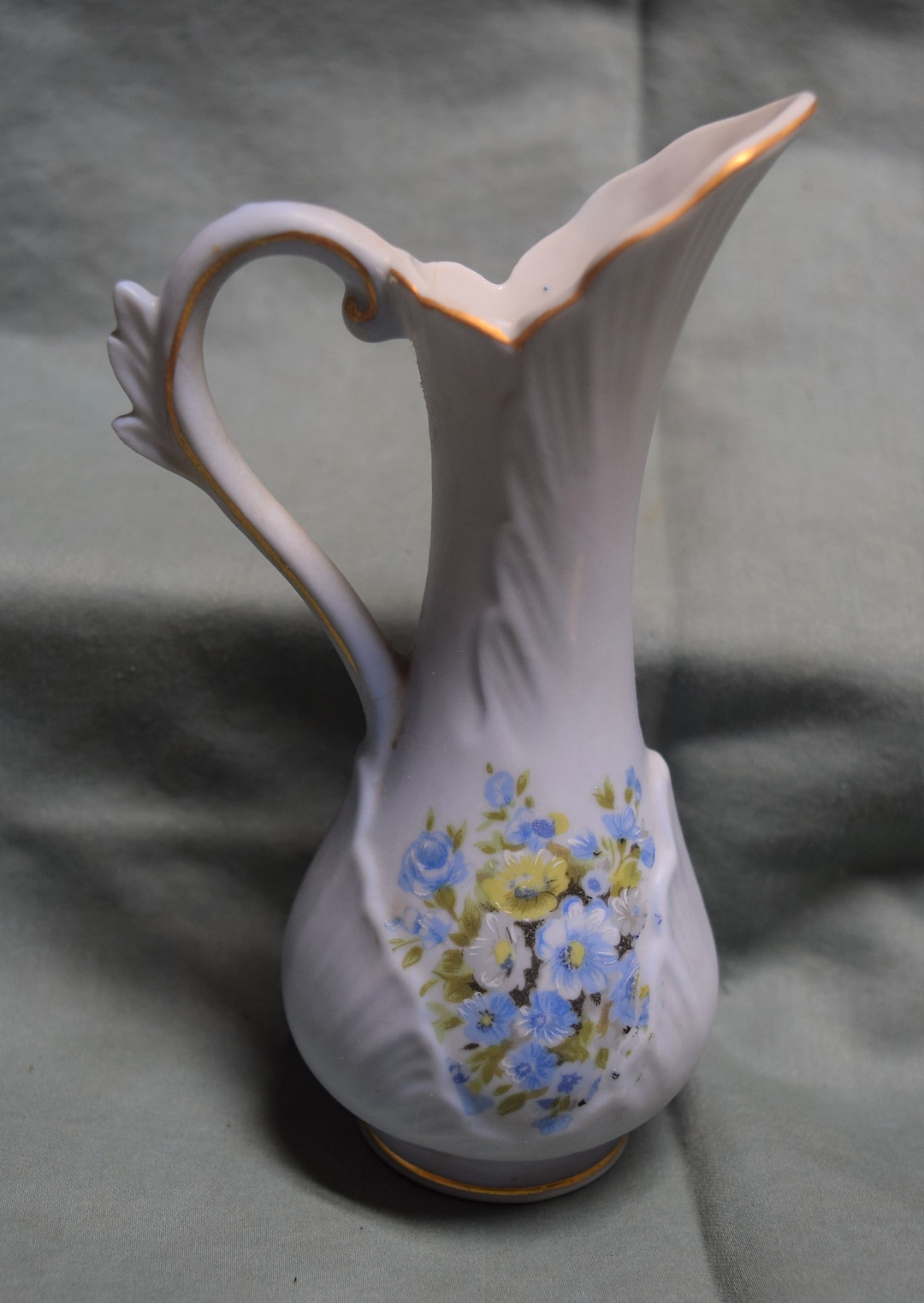 Vintage Lefton China Spring Bouquet Petite Pitcher / Spouted Bud Vase ...