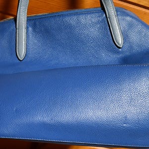 Coach Blue Taylor Pebble Leather Tote / Purse / Bag No. M1681-58568 ...