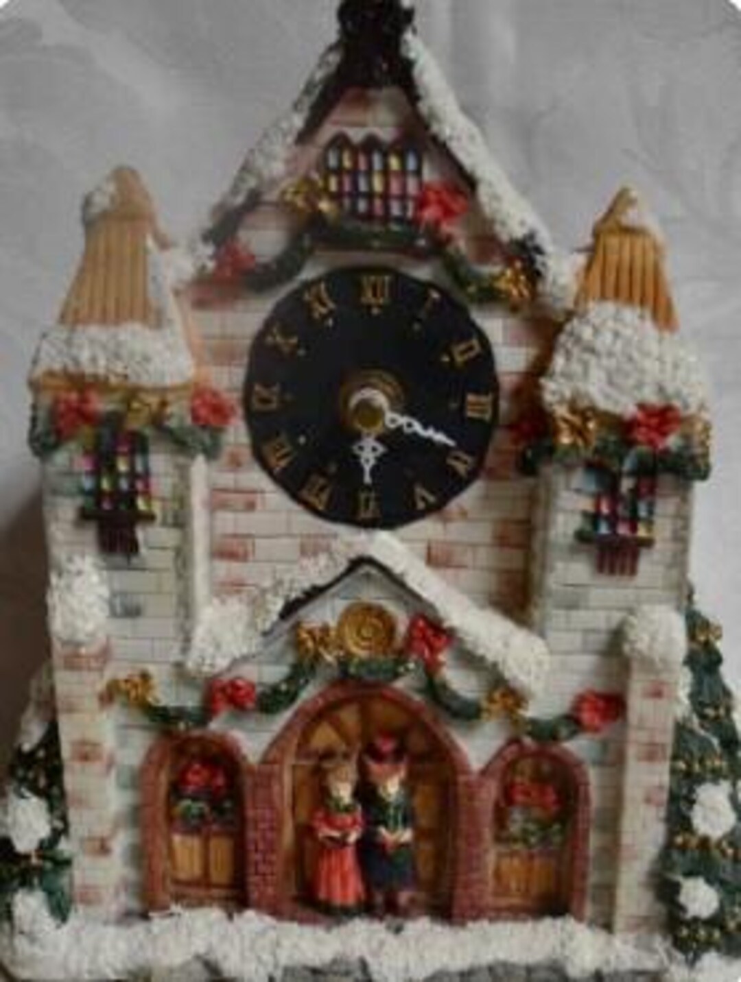Vintage 1980's Rich Art Company Christmas Stand-up Clock Victorian ...