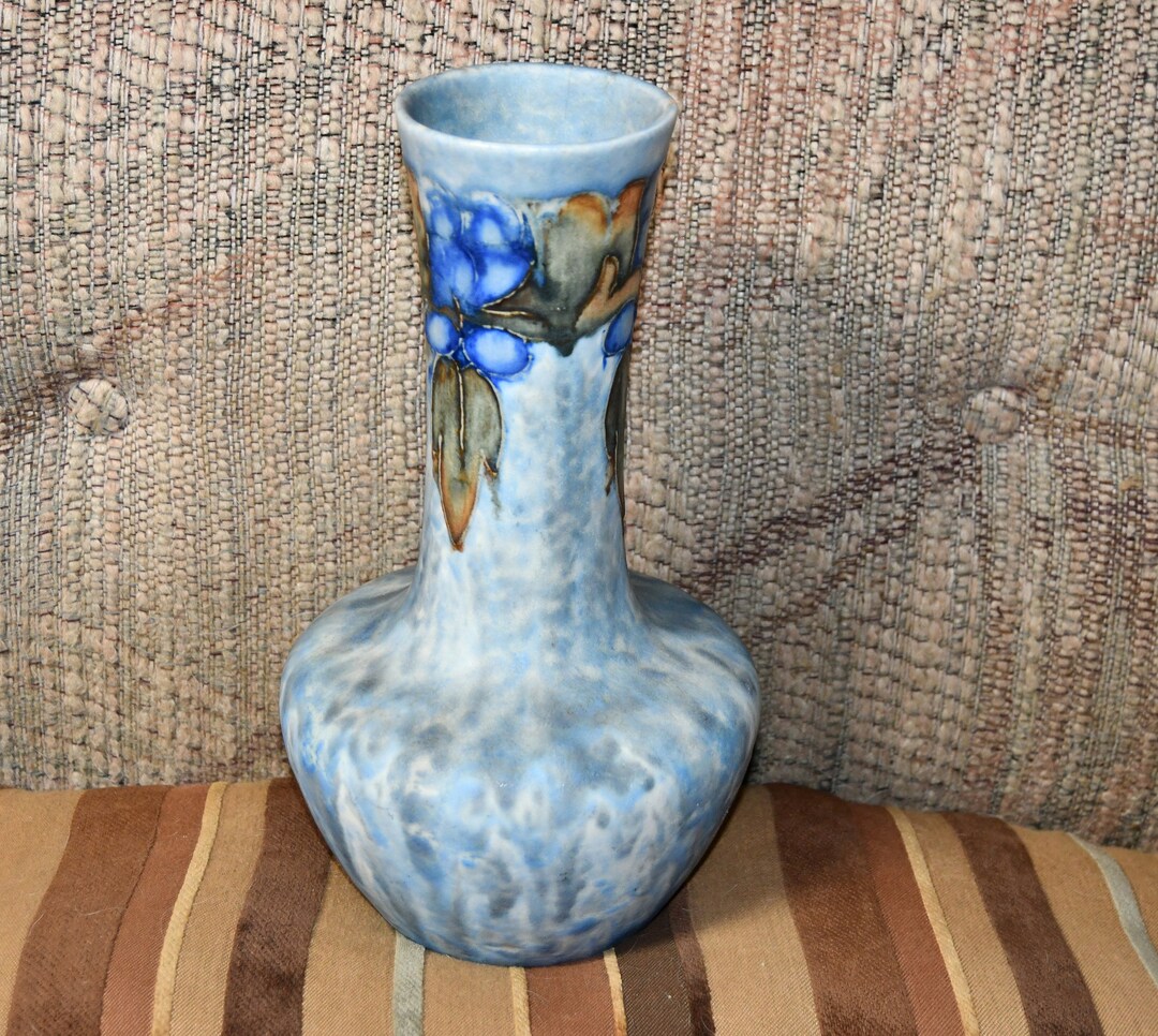 Art Nouveau Stylized Cranston/pearl Pottery Tube Lined Vase Tukan ...