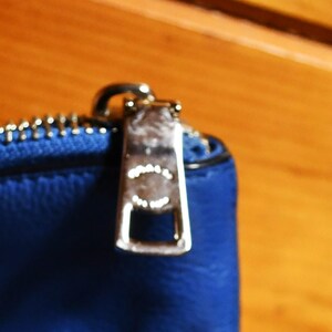 Coach Blue Taylor Pebble Leather Tote / Purse / Bag No. M1681-58568 ...