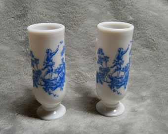 Blue Toile Vase - Etsy