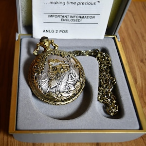Vintage Armitron 3-D Locomotive Train Engine Pocket Watch With Box and ...