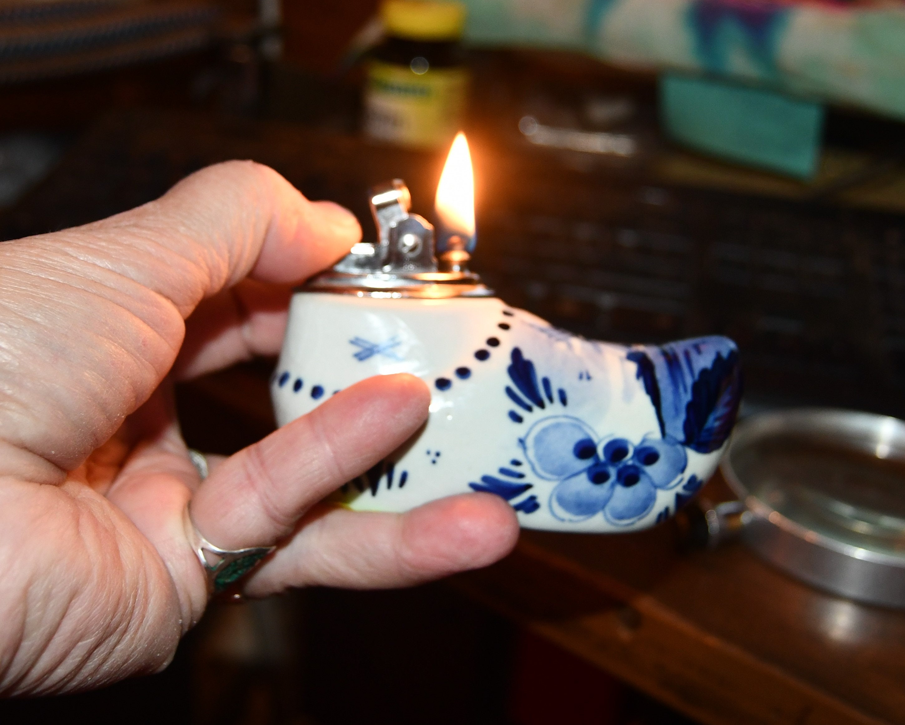 Vintage Delfts Holland Dutch Ceramic Cigarette Lighter Hand - Etsy