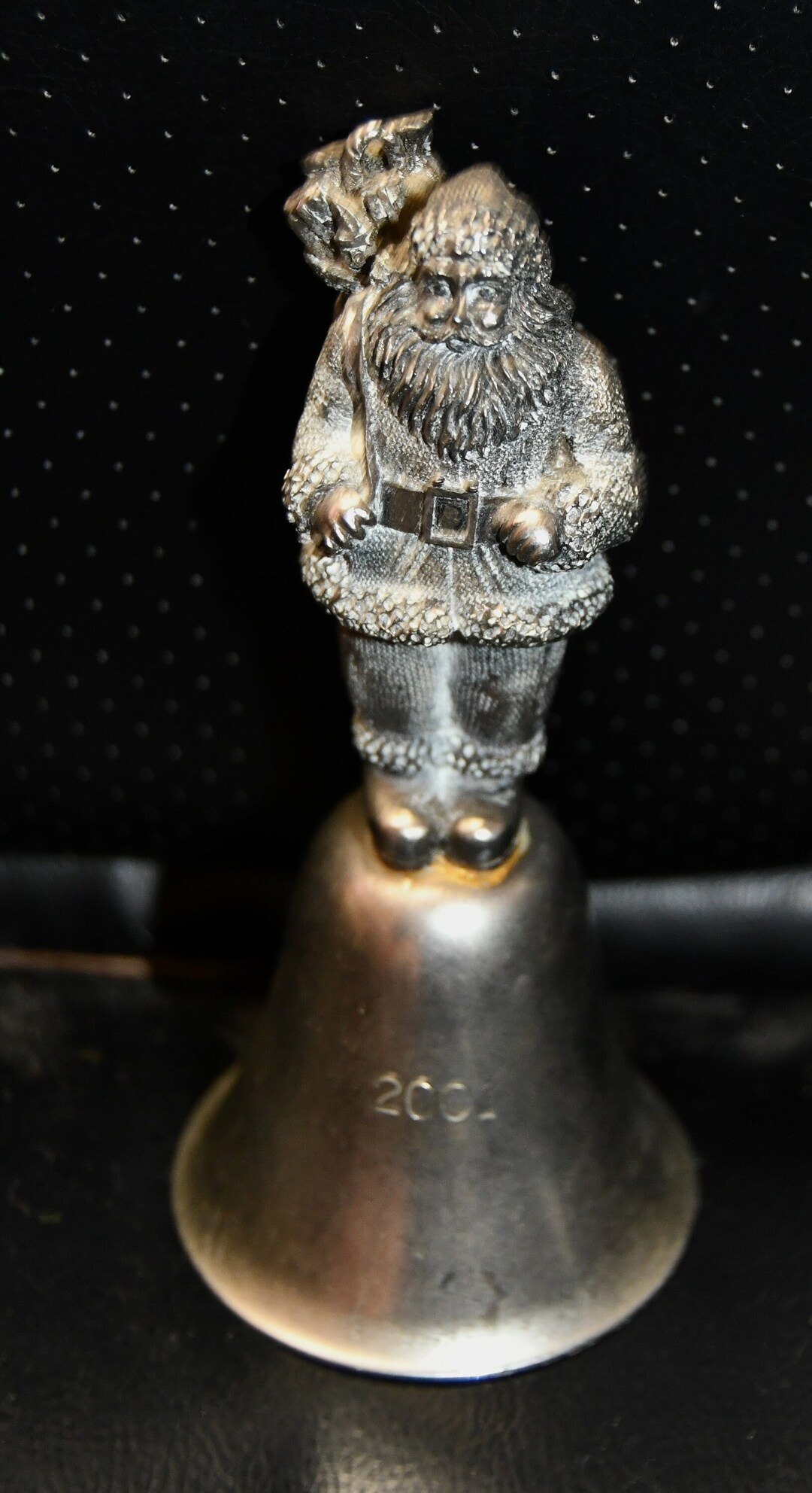 Vintage 2001 Living Quarters Santa Bell - Silver Plate / Christmas ...