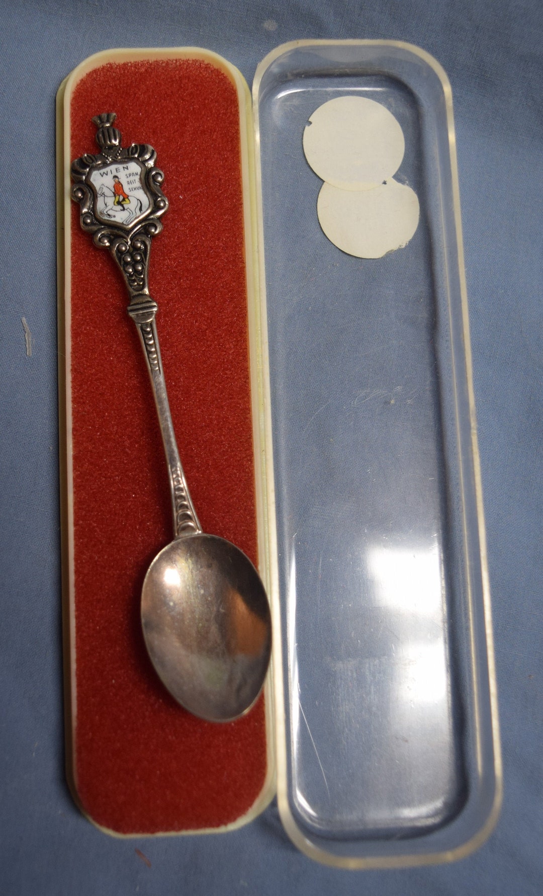 Vintage Souvenir Spoon Wien Span - Reit - Schule Demitasse / Miniature ...