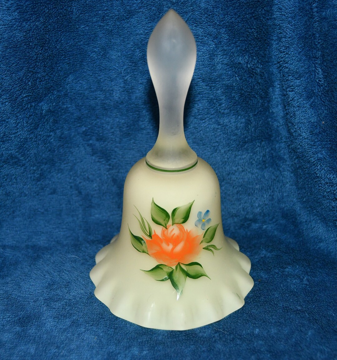 Vintage Fenton Yellow Glass Dinner Bell/lemon Pattern-hand Made/ Hand ...