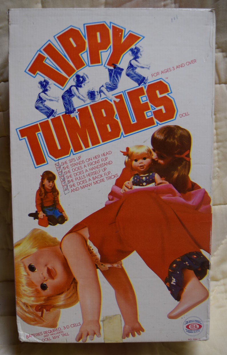 Vintage Ideal 1977 Tippy Tumbles Doll in Original Box / Outfit - Etsy