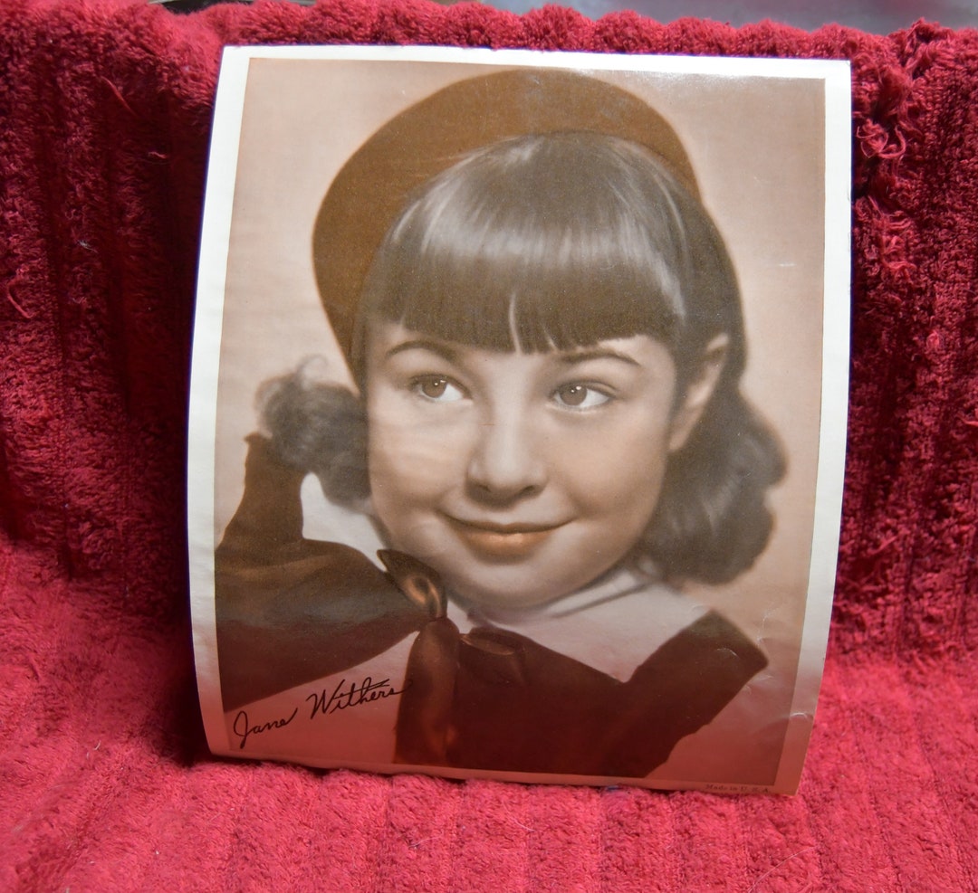 Vintage Promotional Photo of Child Actress Jane Withers W/printed ...