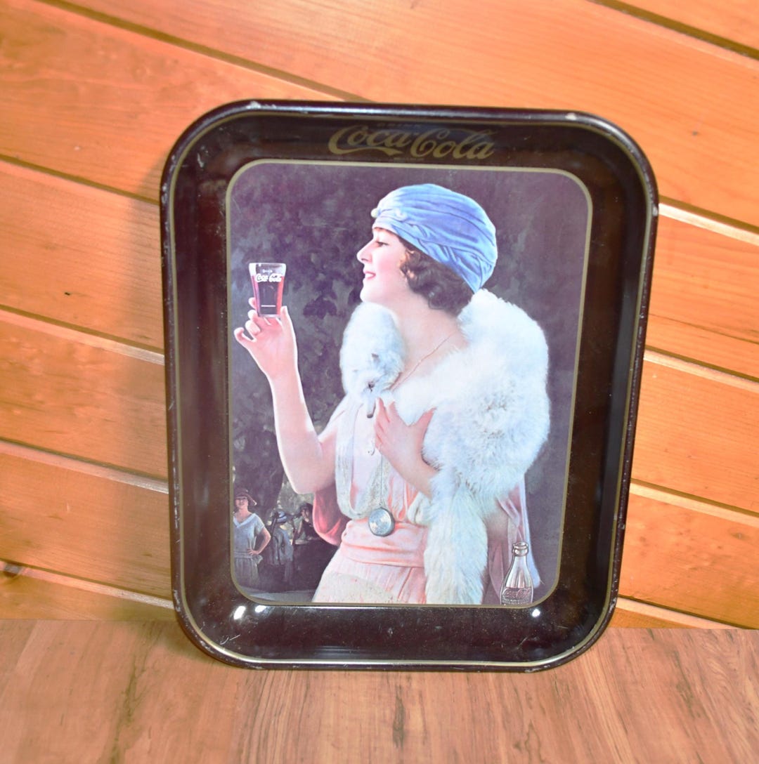 Vintage 1973 (?) Coca Cola Art Deco Style Lady - Coca Cola Decorative ...